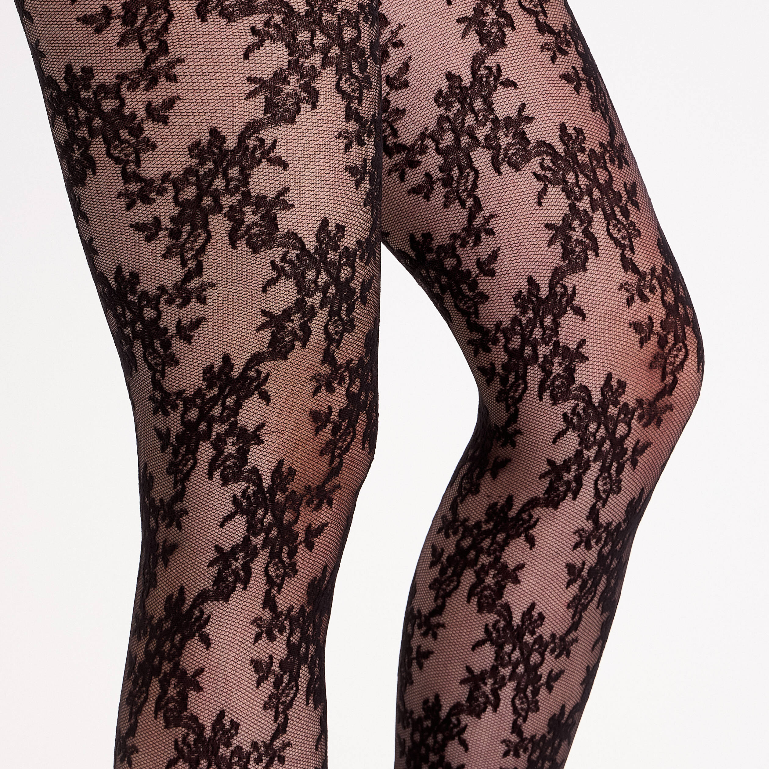 Collants aspect dentelle noir femme | Vibs
