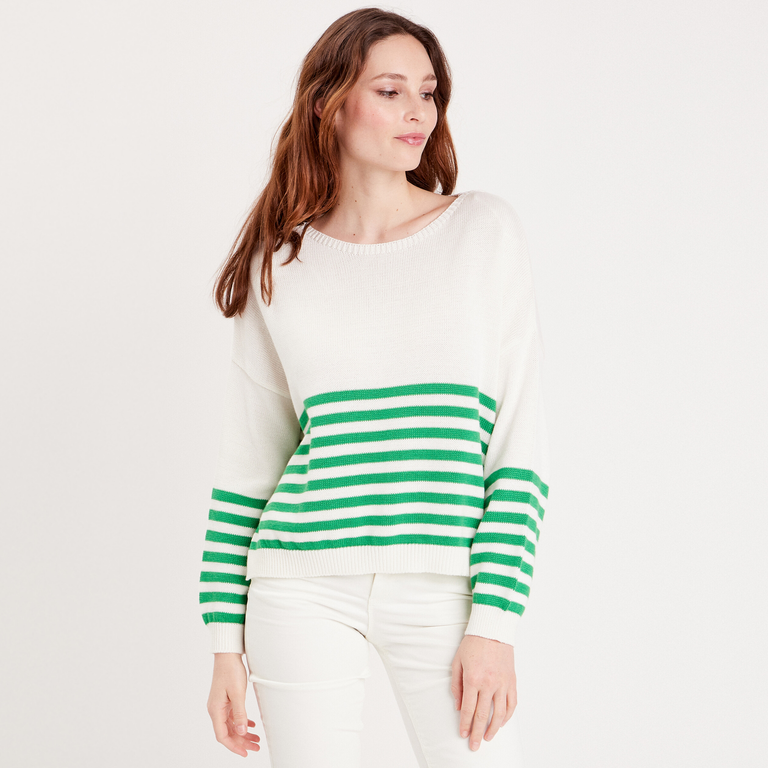 Pull manches longues vert femme | Vibs
