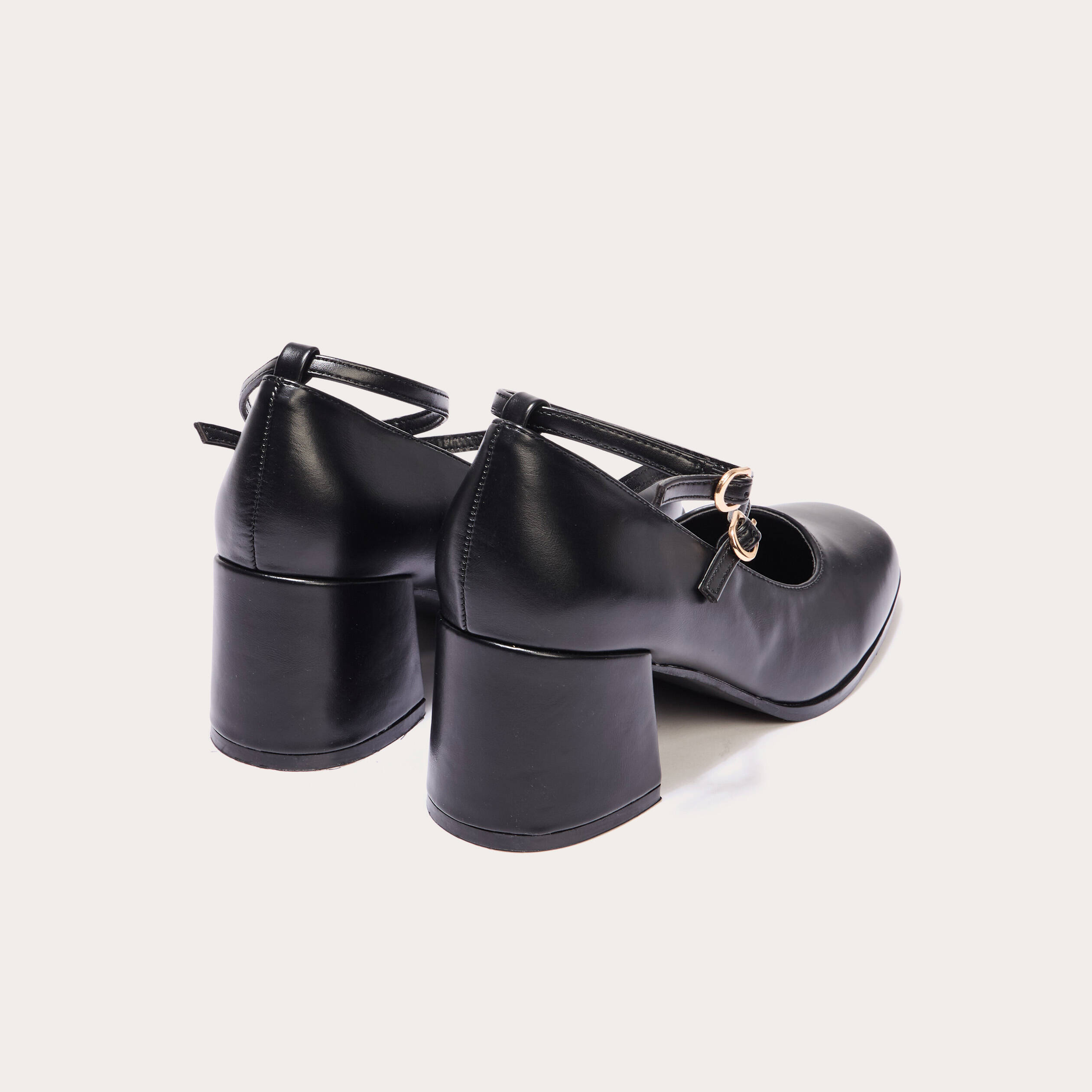Babies à talons noir femme | Vibs
