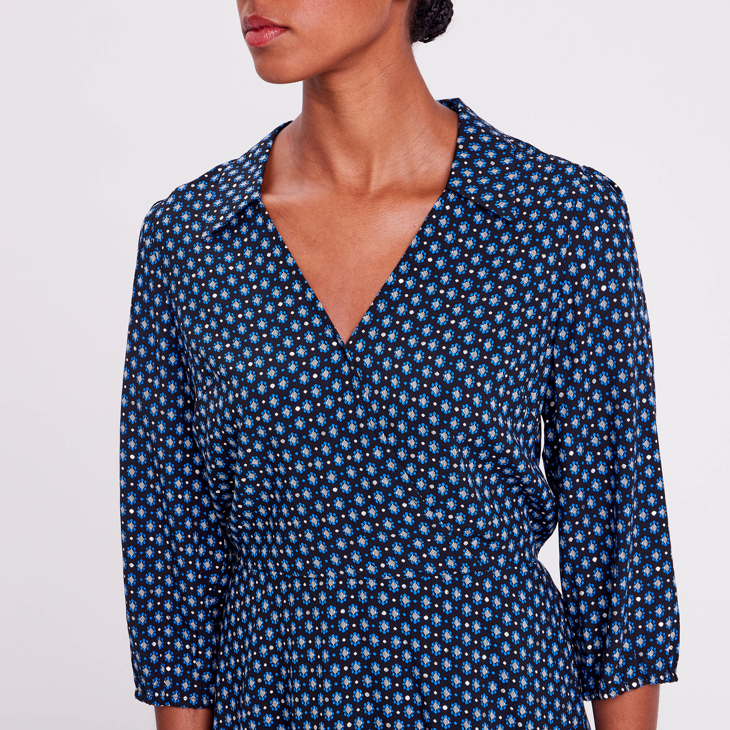 Robe évasée fluide noir femme | Vibs