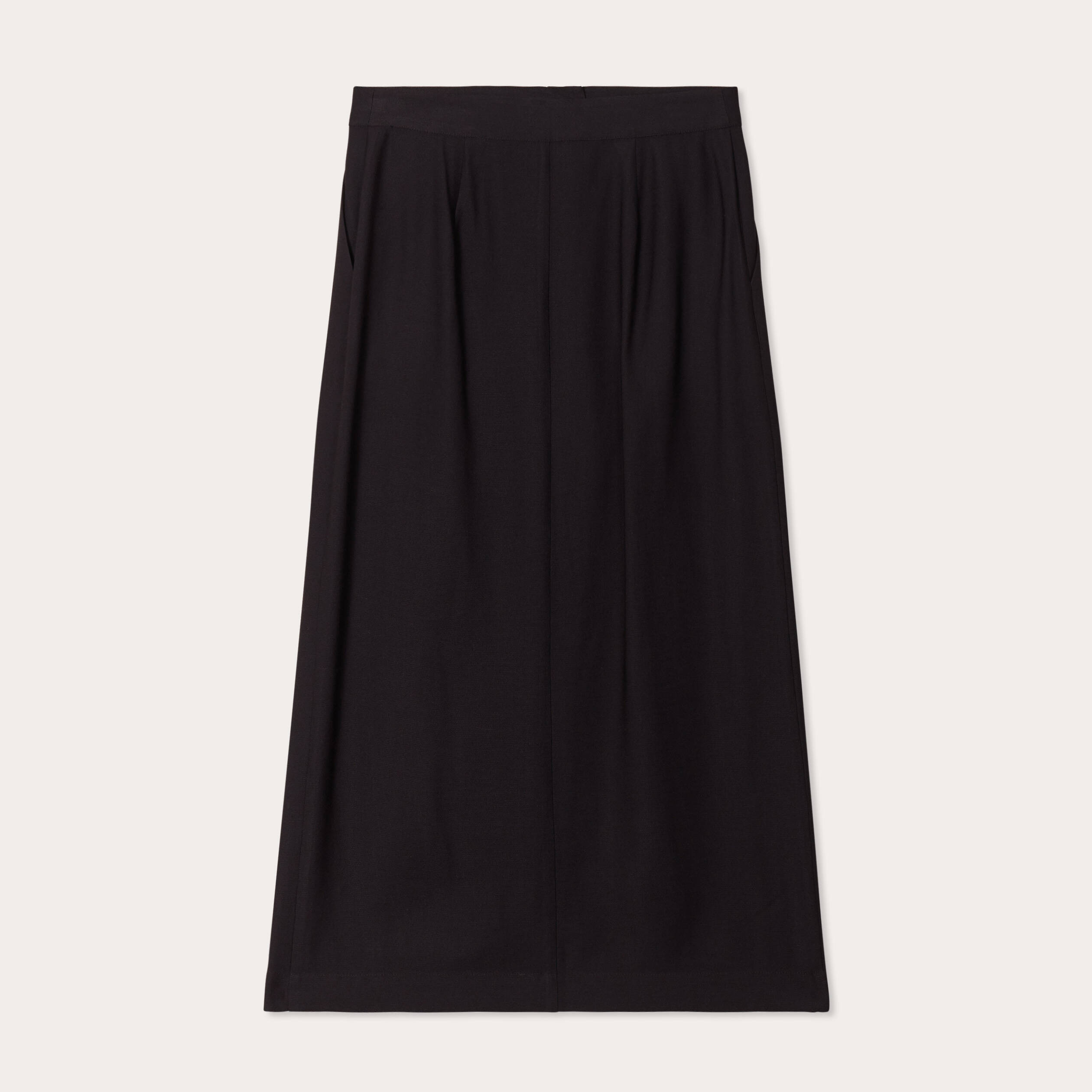 Jupe longue droite fendue noir femme | Vibs