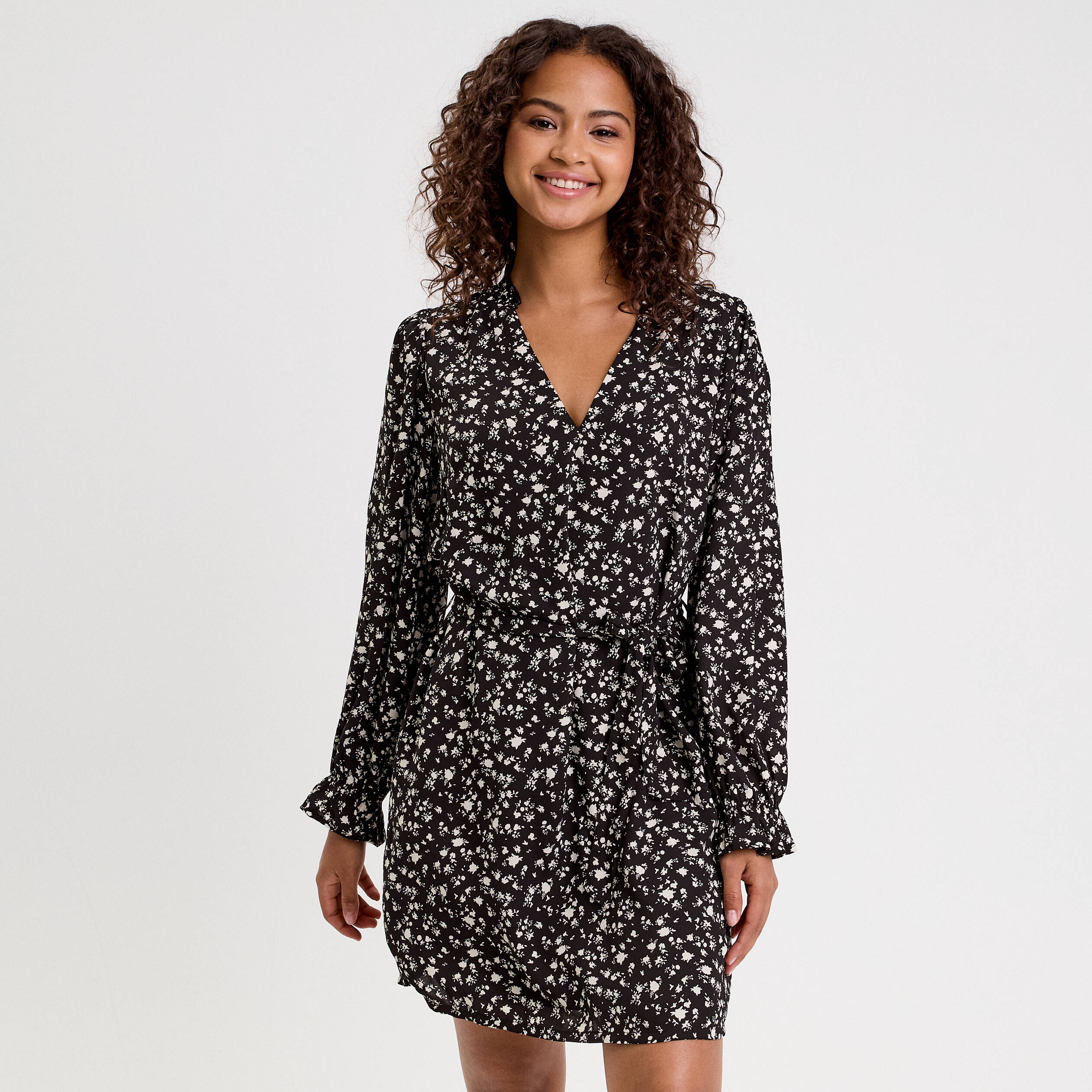 Robe droite ceinturée blanc femme | Vibs