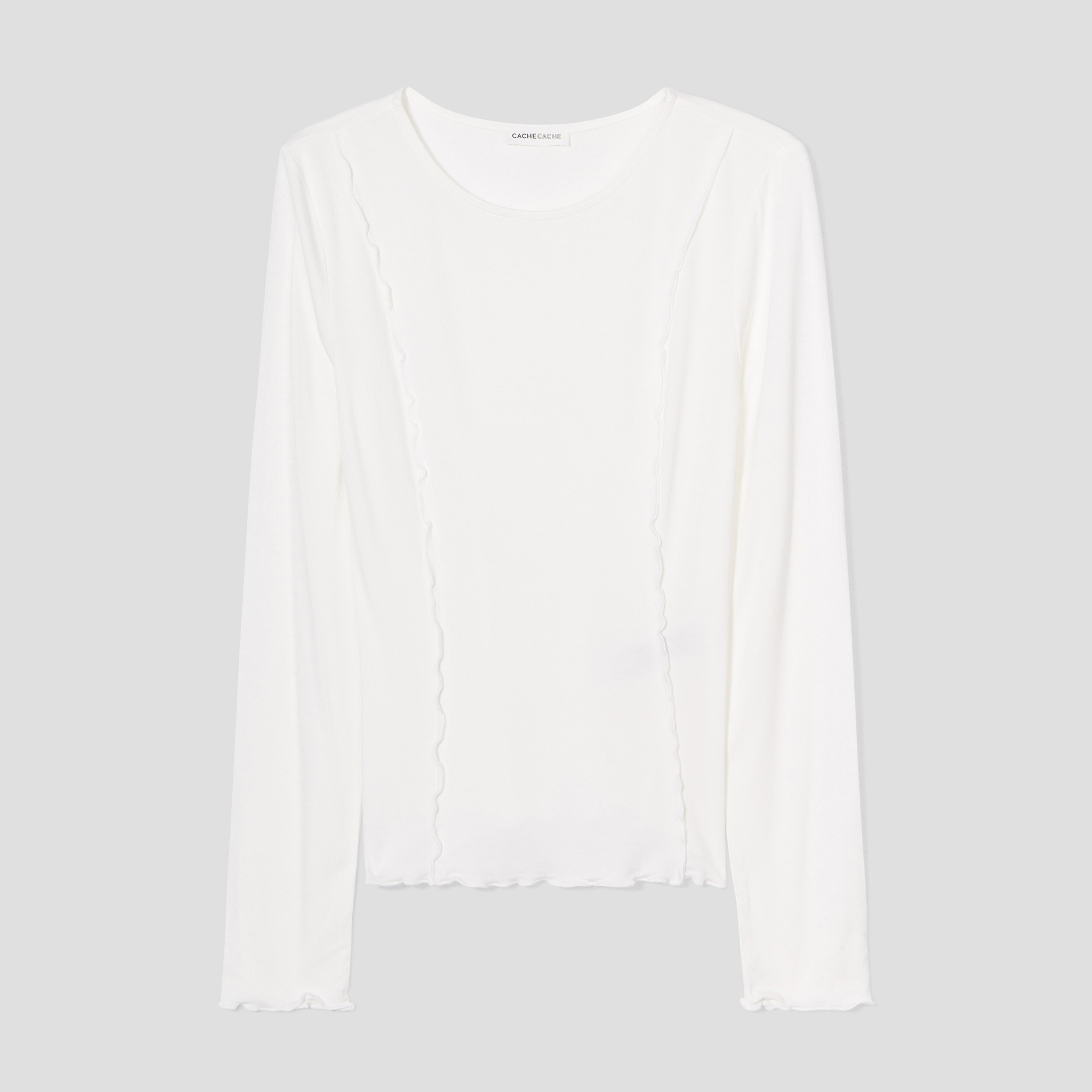 T-shirt manches longues blanc femme | Vibs